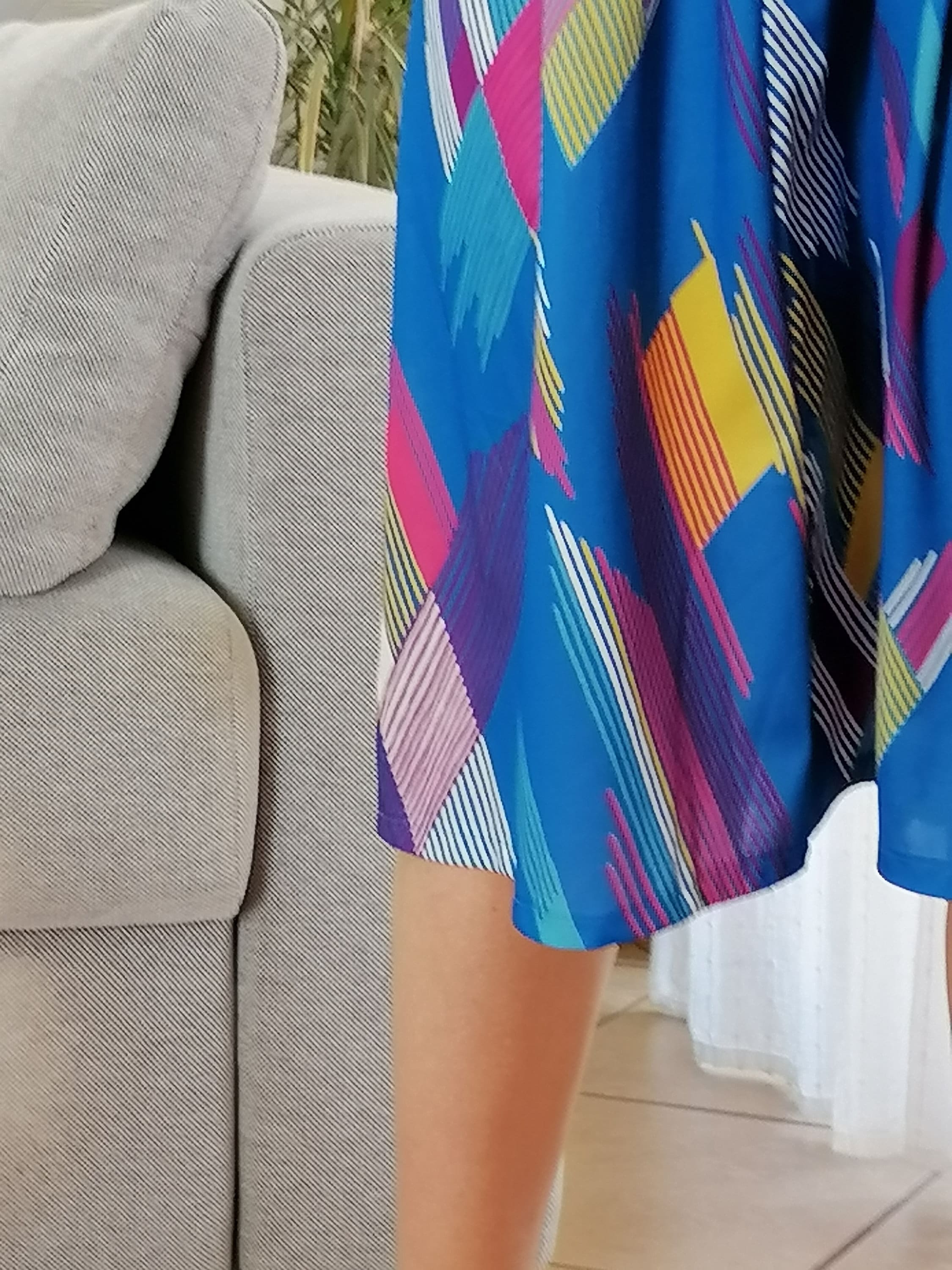 Vintage Cobalt Blue House Dress / 80's Primary Colors Adjustable Straps ...