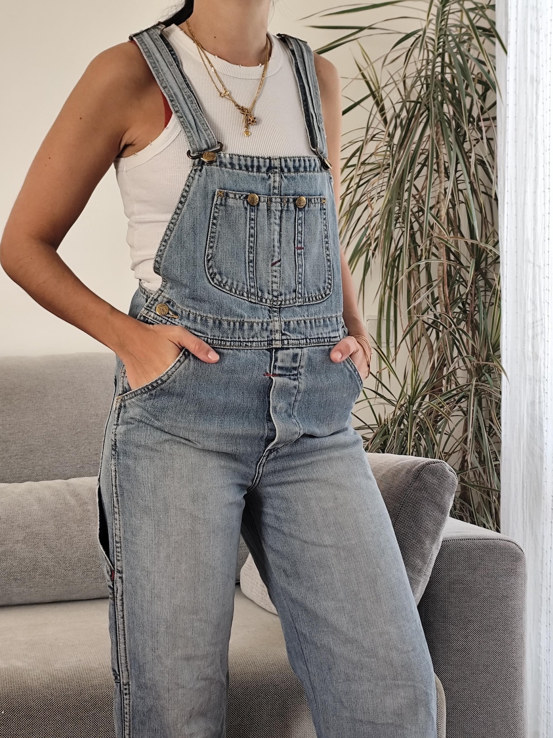 Vintage LEE Denim Bib Overalls / 80's Blue Jeans Dungarees - Etsy