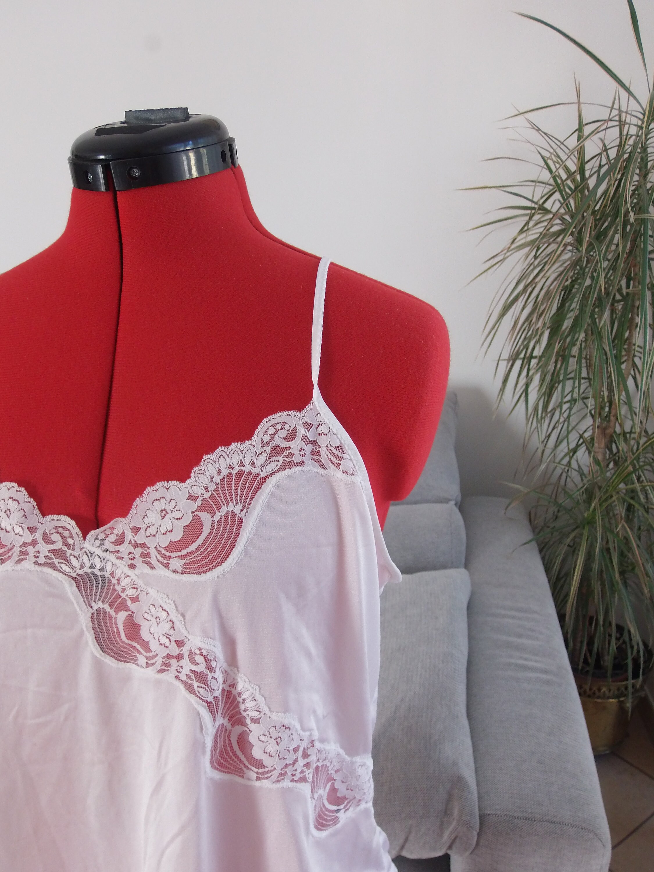 Vintage Lingerie Lace Top / 90's Slip Satin Lace Top - Etsy