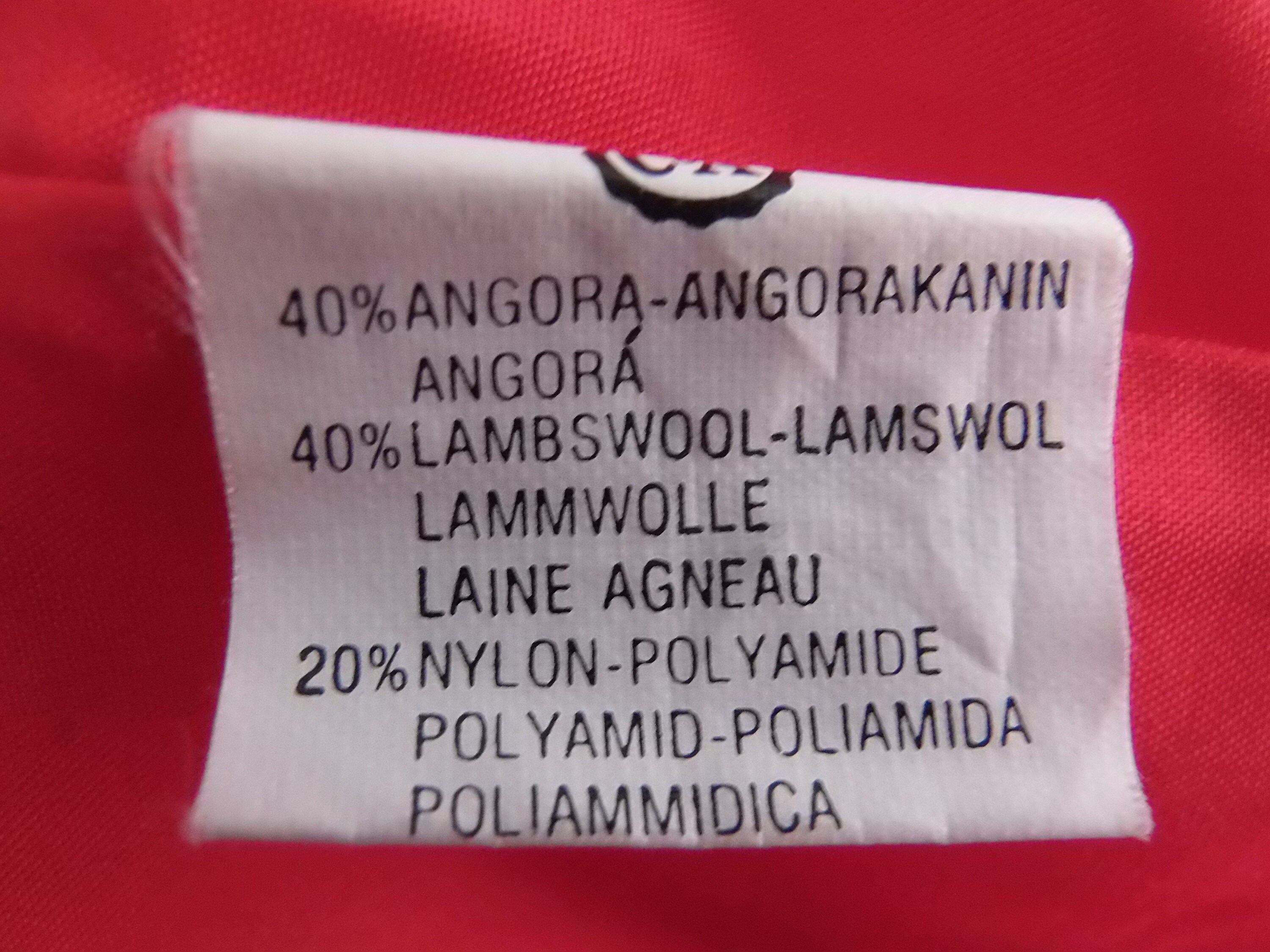 Vintage Angora and Lambswool Red Bomber Cardigan / 80's Angora Bright ...