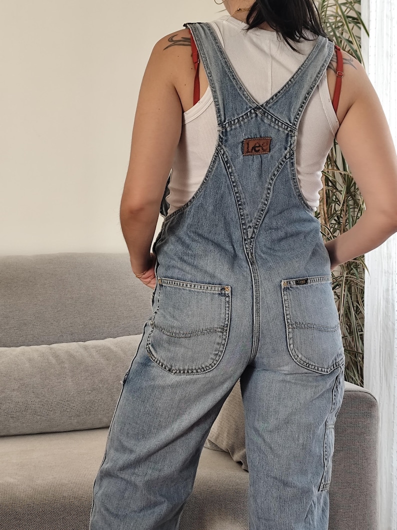 Vintage LEE Denim Bib Overalls / 80's Blue Jeans Dungarees - Etsy