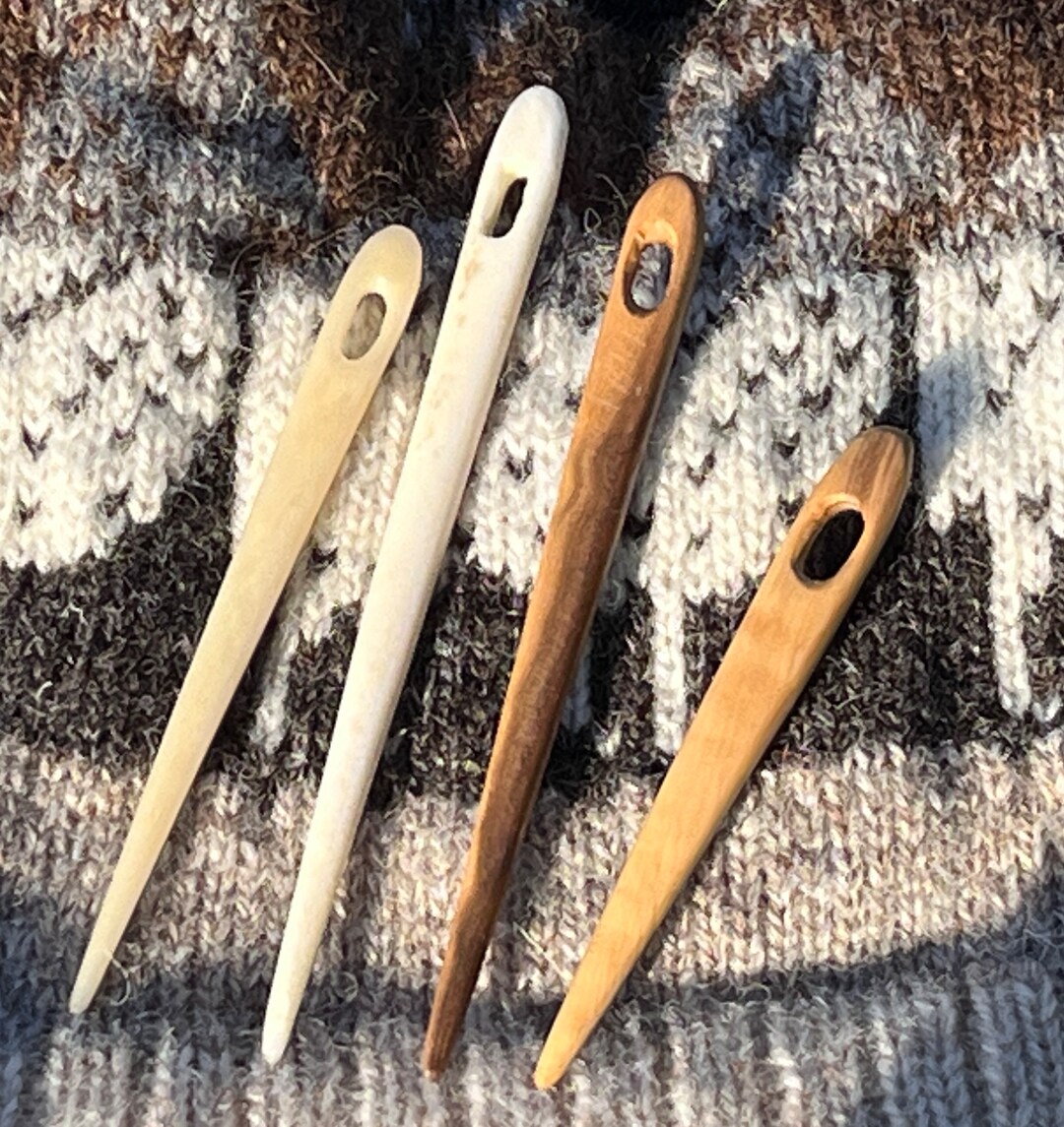 NÅLBINDING Needle single Needle, Wood or Bone, 7cm or 9cm - Etsy