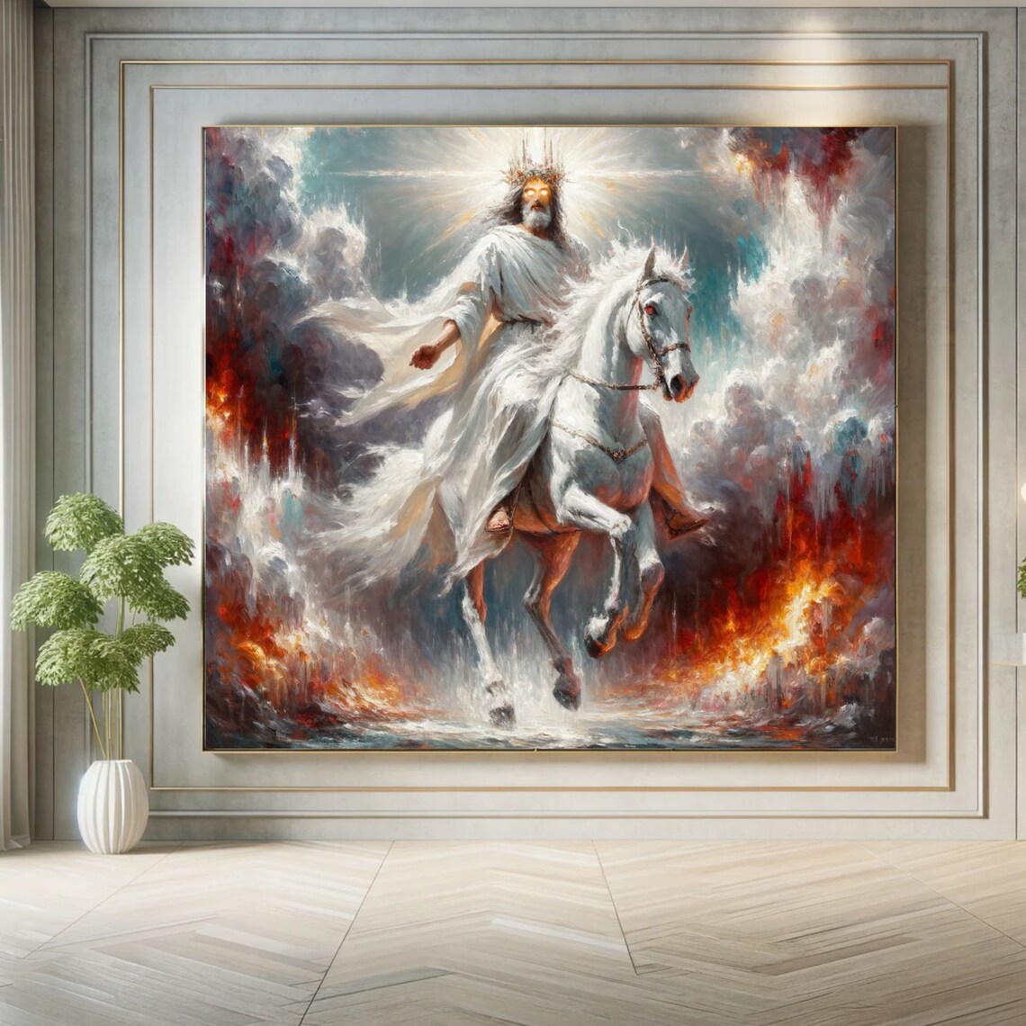 The Triumphant Return, His Eyes Were Like a Flame of Fire. Digital Art ...