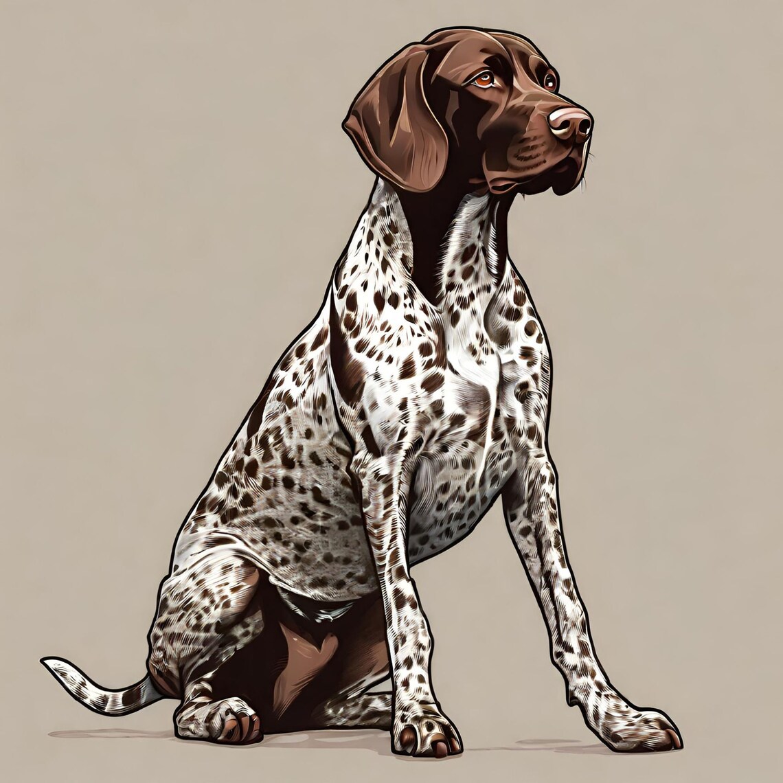 German Shorthaired Pointer PNG and JPG ART for Print. - Etsy