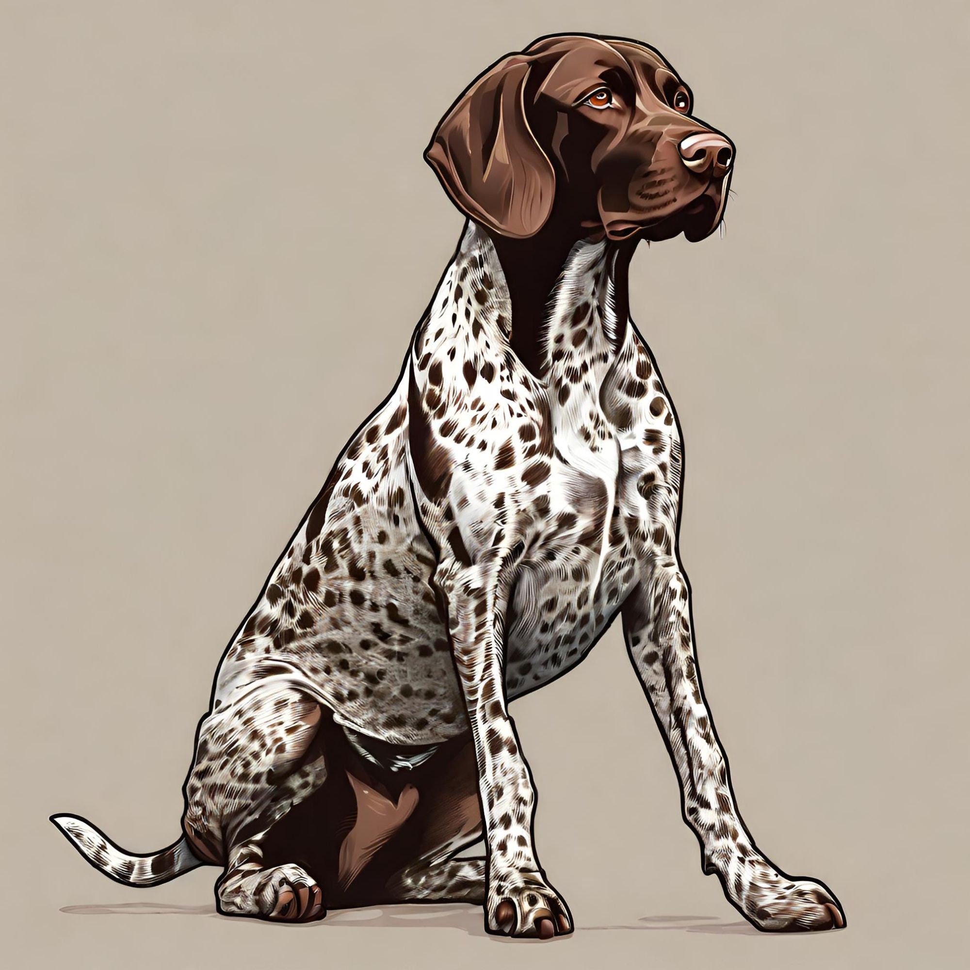 German Shorthaired Pointer PNG and JPG ART for Print. - Etsy