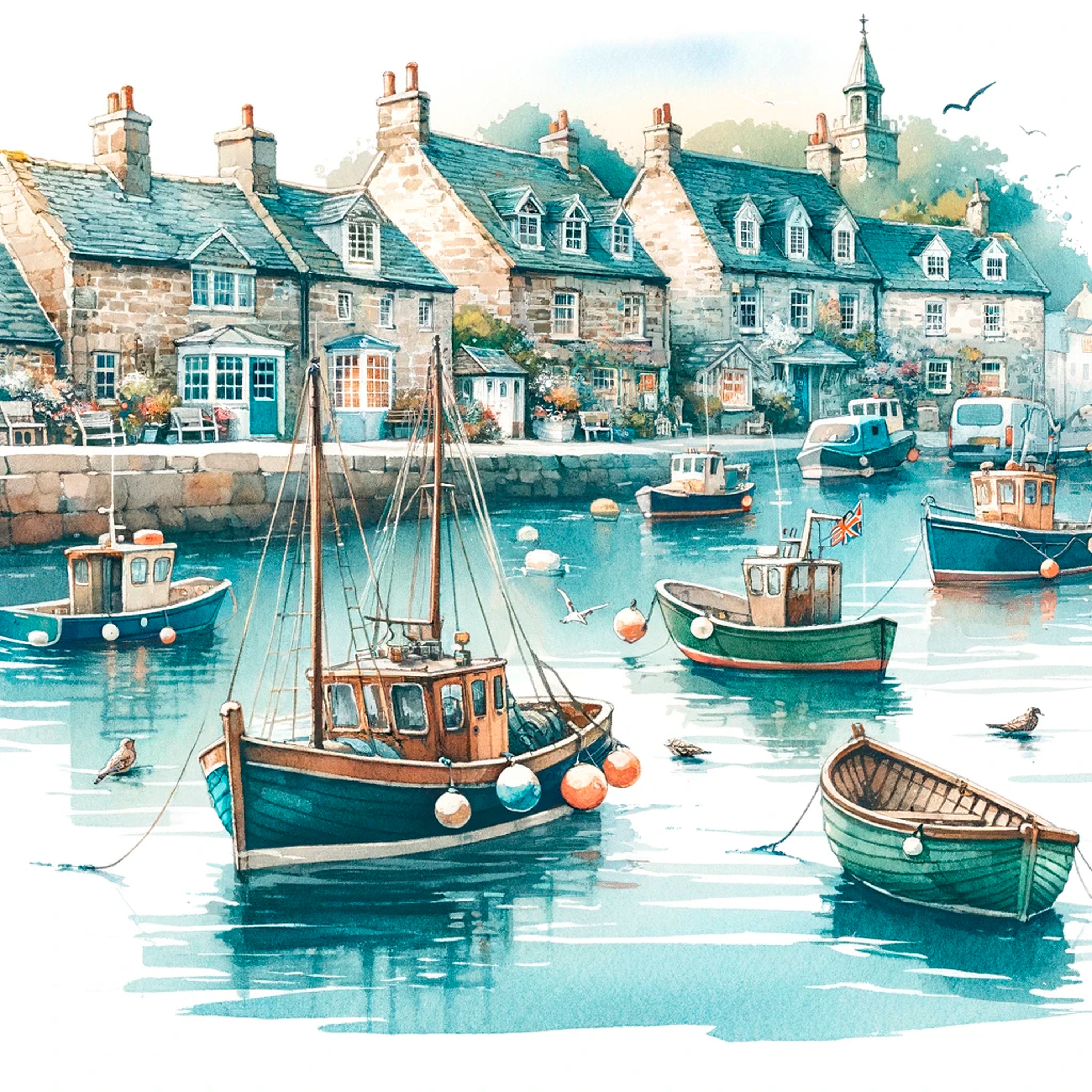 12 High Quality Designs of Harbour Scenes Jpgs Digital Print ...