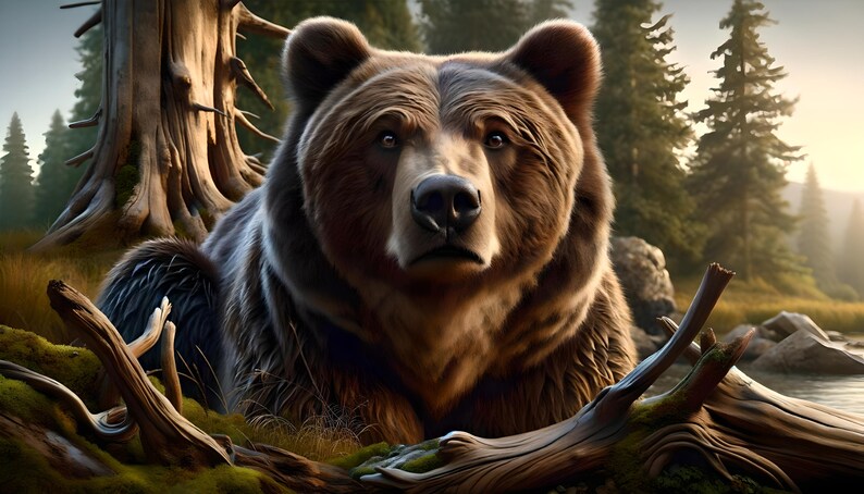 Big Bear Art Print - Etsy