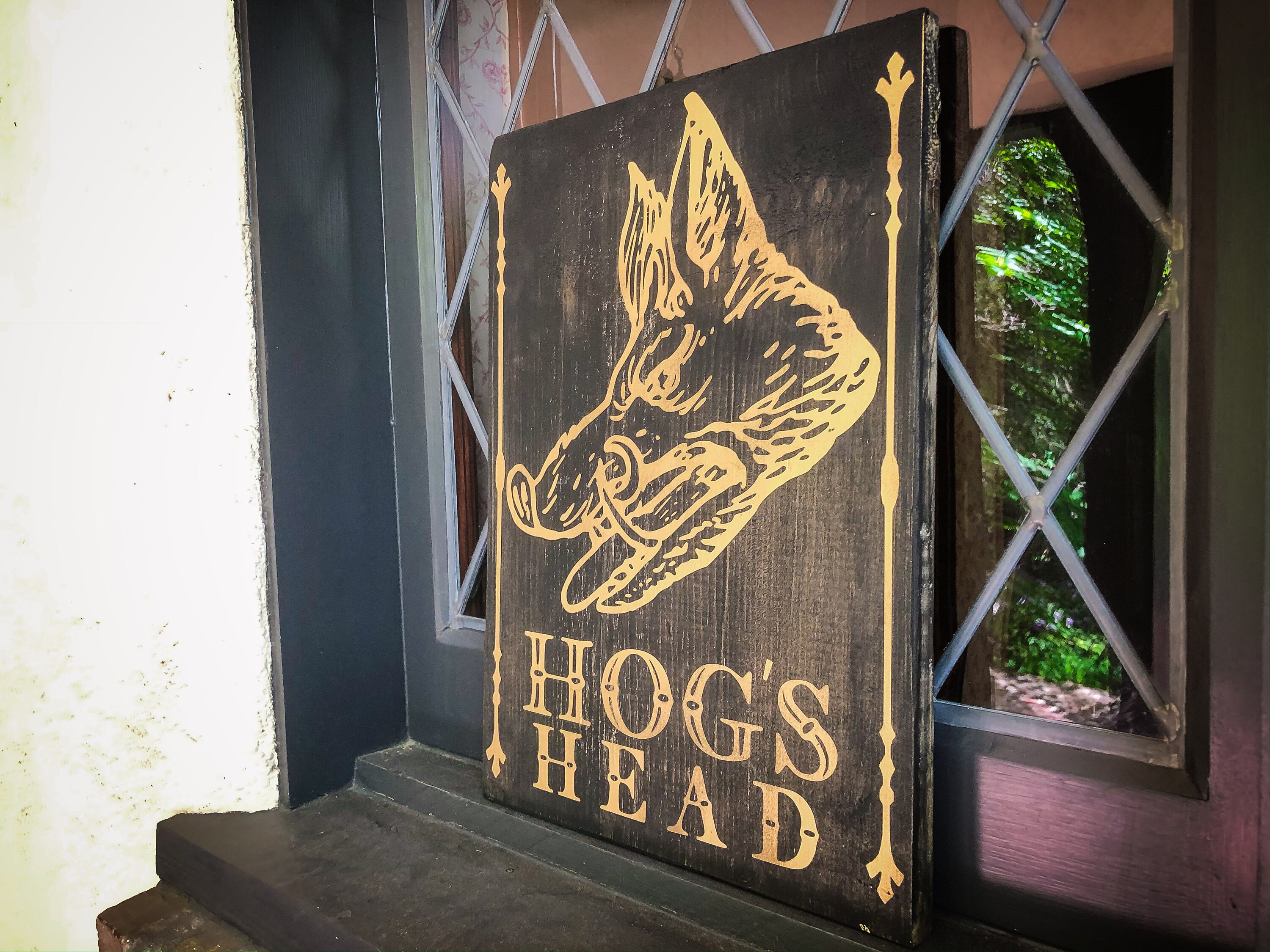 Hog's Head Pub Rustic Wooden Art Sign Harry Potter | Etsy