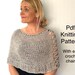 Modern Knitting Pattern for Women, Poncho Cape Knitting Crochet Pattern ...