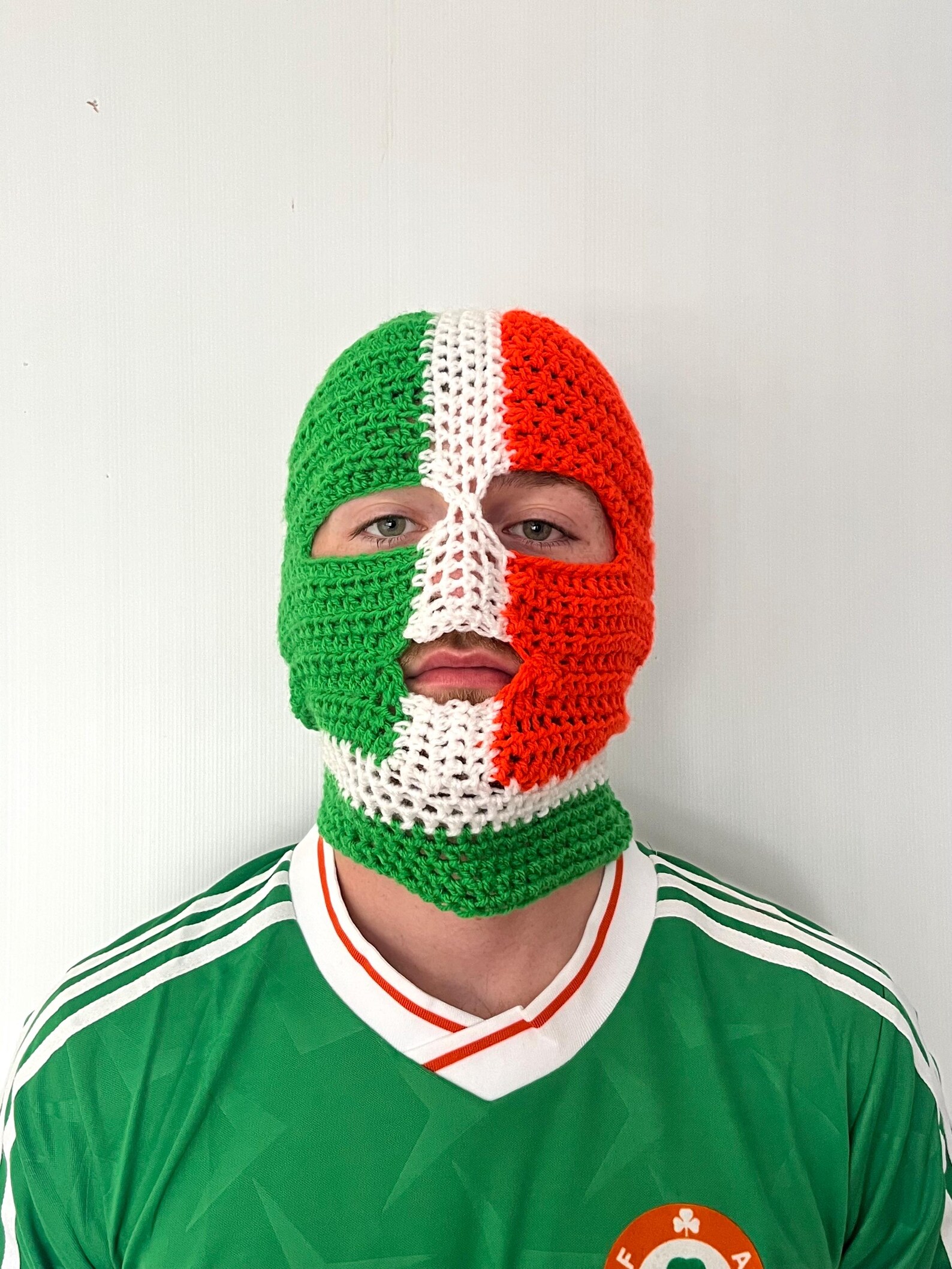 Irish Crochet Balaclava Pattern, Kneecap Crochet Pattern, Ireland Flag ...