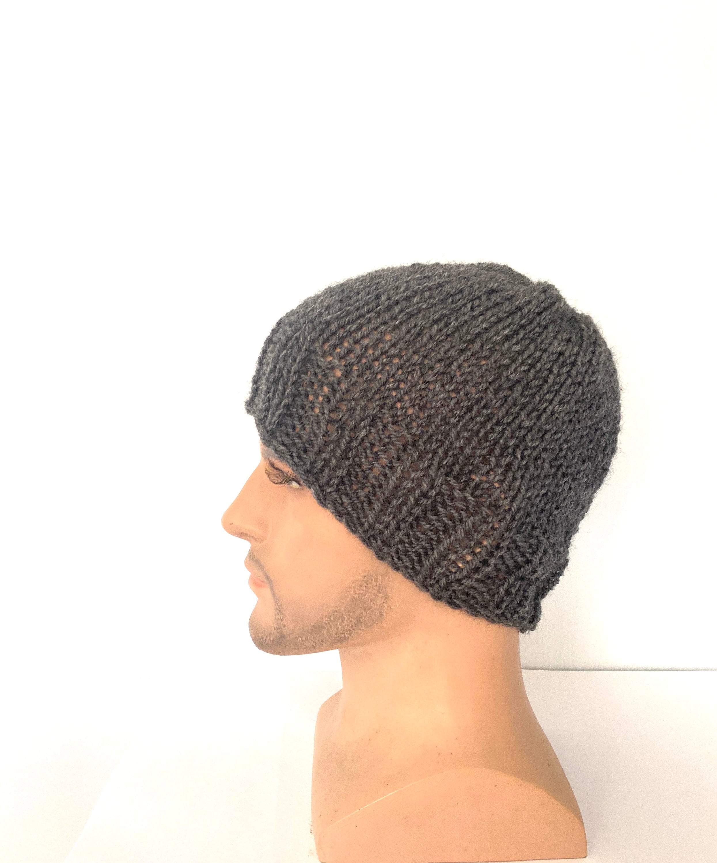 Easy Knit Beanie Hat Pattern, Pdf Beginner Hat, Knit Pattern Diy, Hat Pattern Knitting Pattern ...