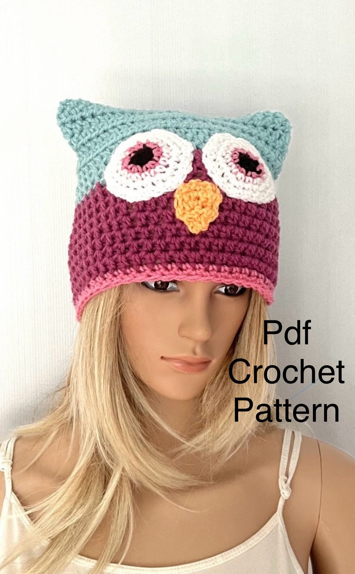Crochet Owl Hat Free Pattern