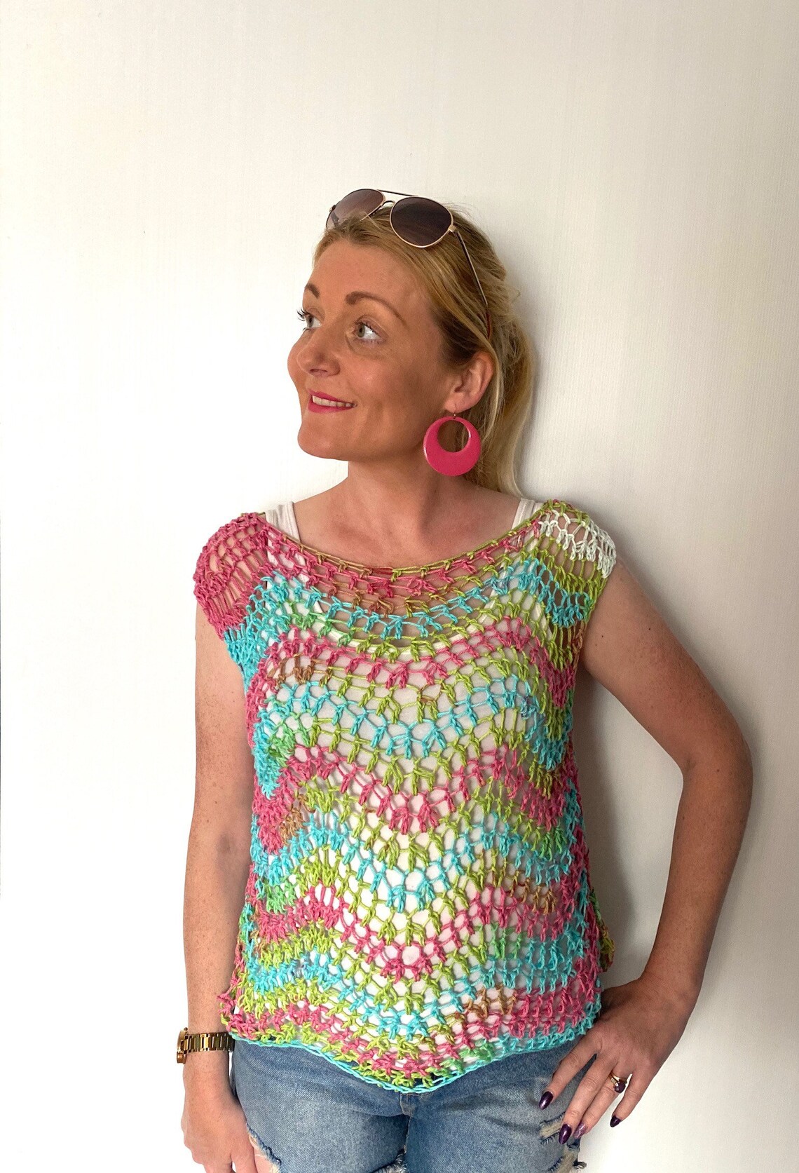 Summer Crochet Pattern, Pdf Chevron Tank Top, Cotton Pattern, Women ...