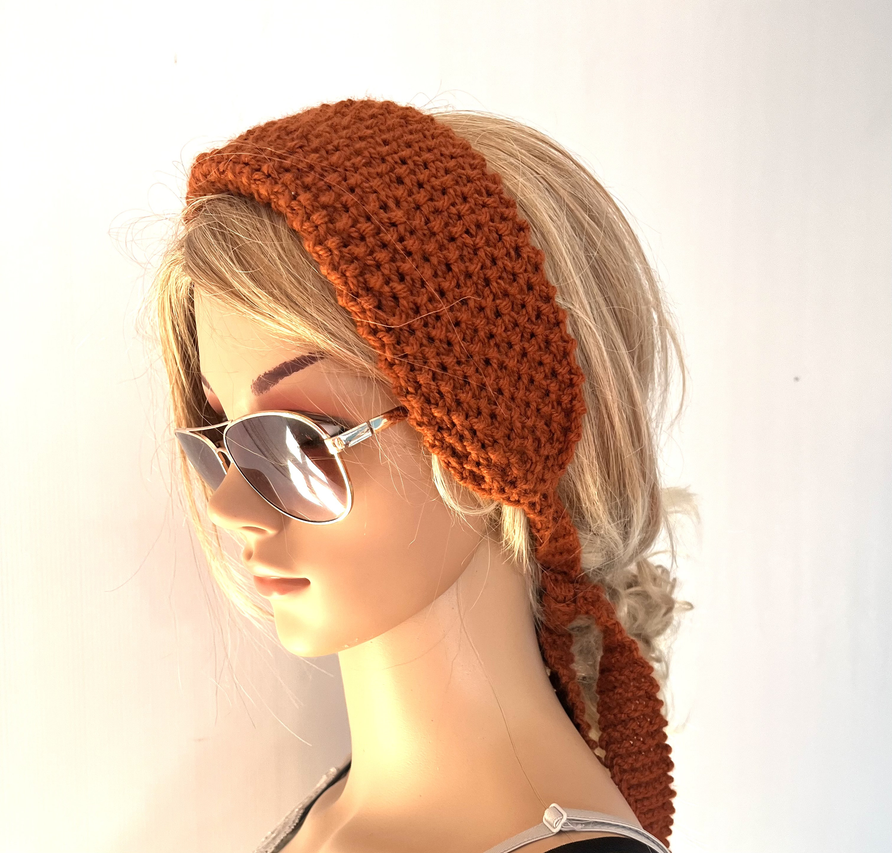 Easy Knit Bandana Pattern, Pdf Beginner Headband, Knit Pattern Diy ...