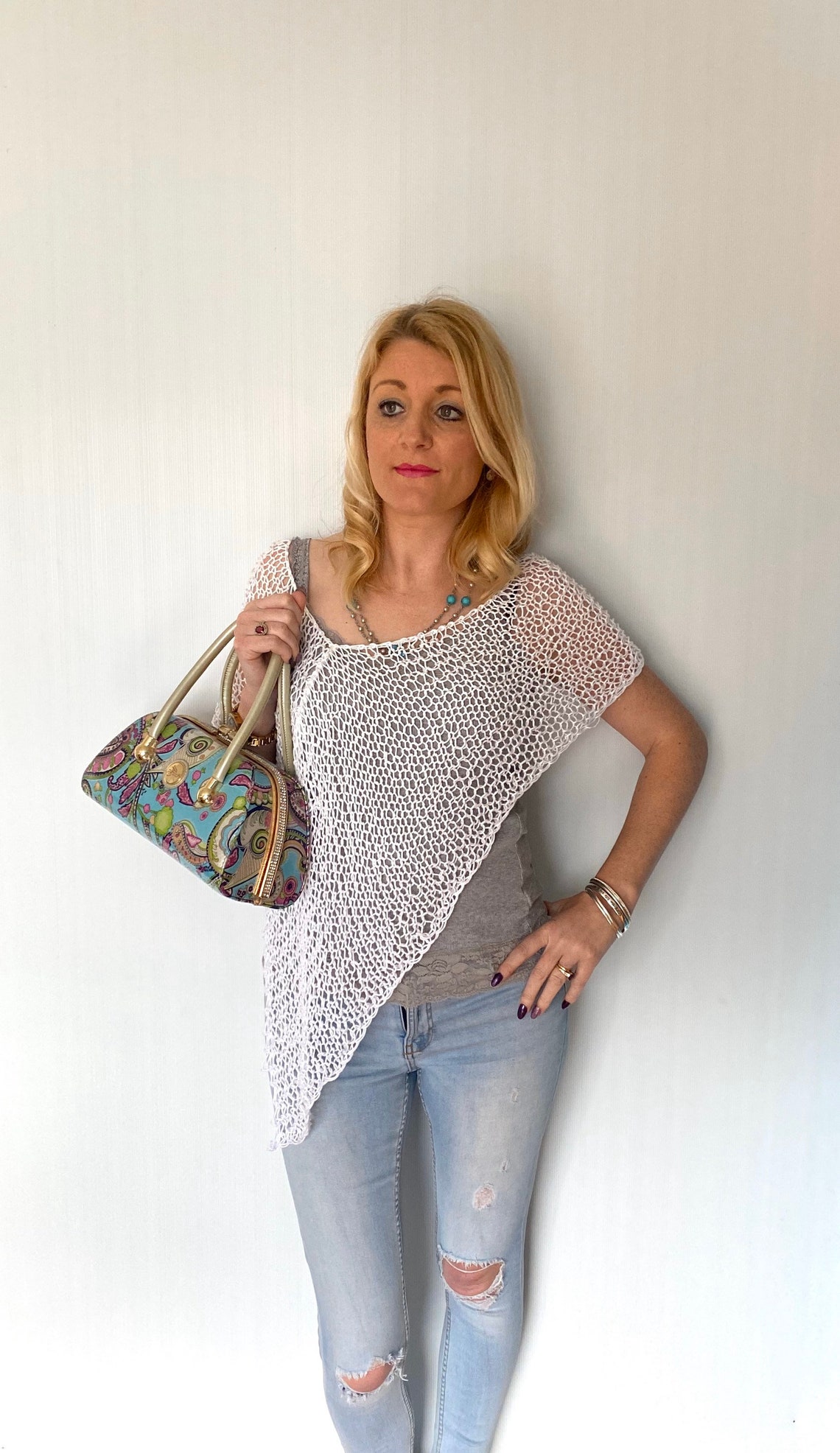 Summer knitting pattern poncho knitting pattern pdf instant | Etsy