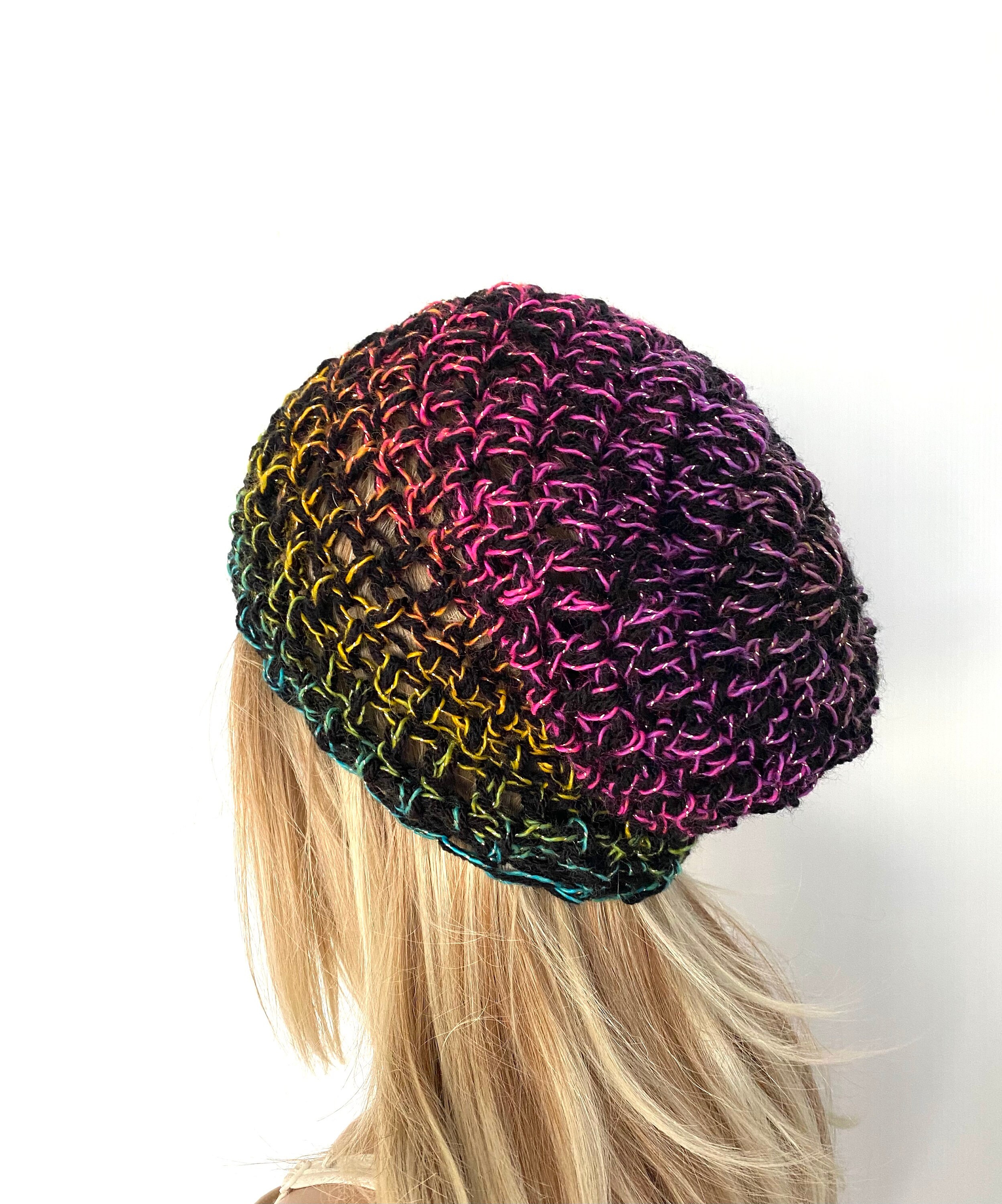 Hippy Boho Hat Pattern PDF Slouch Crochet Beanie Pattern, Digital ...