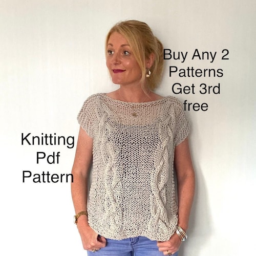Cotton Sweater Knitting Pattern Summer Jumper Knitting - Etsy