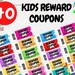 PRINTABLE REWARD COUPON Reward Ticket Rainbow Clipart Printable Coupon ...