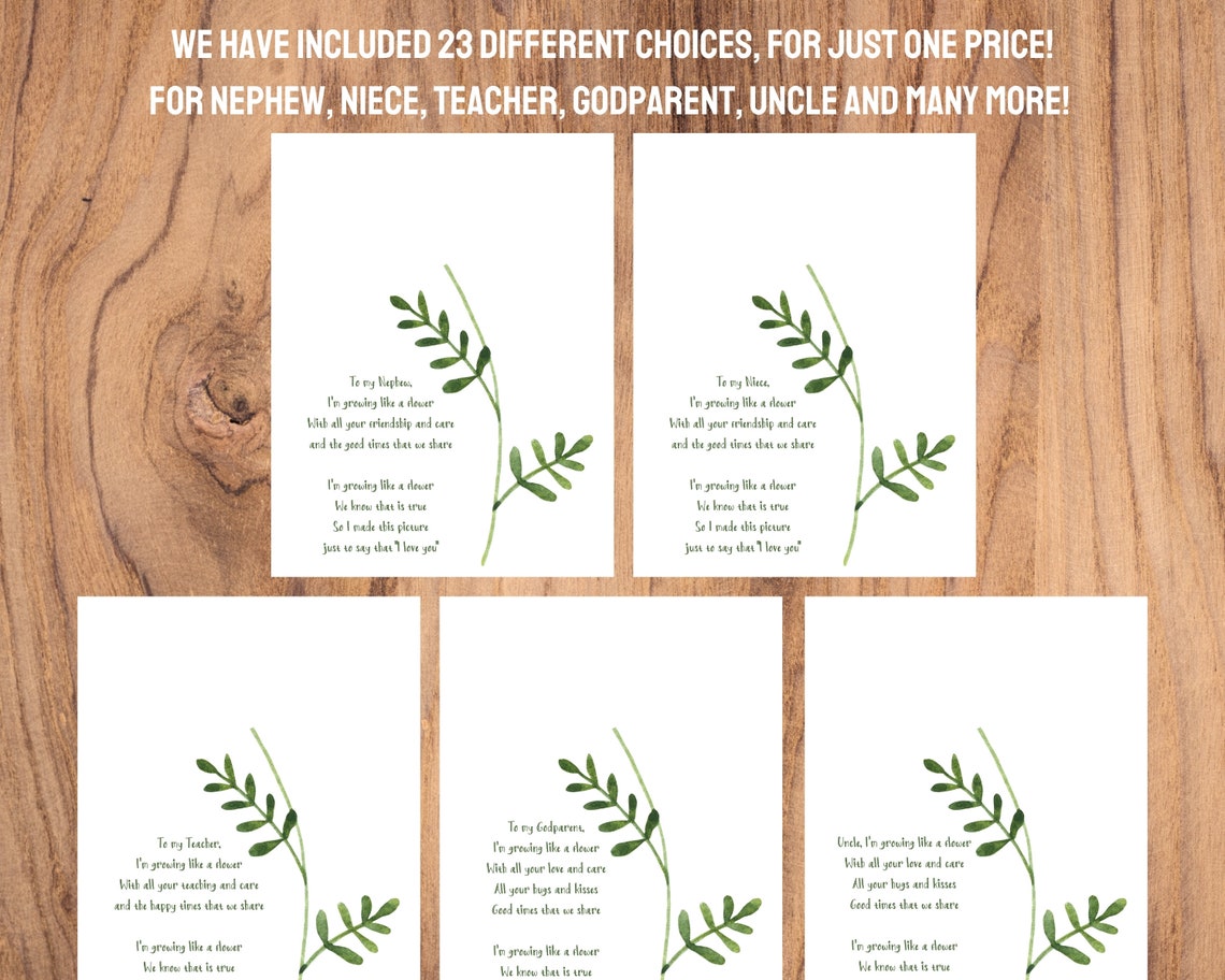 PRINTABLE Mothers Day Handprint Craft Growing Like a Flower - Etsy