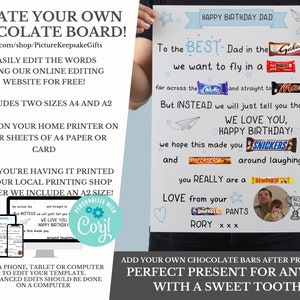 Personalised Birthday Chocolate Message Board Personalised Gifts Gifts ...