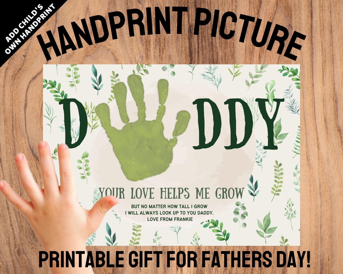 PRINTABLE Handprint Gift for Dad From Kids Father's Day - Etsy UK