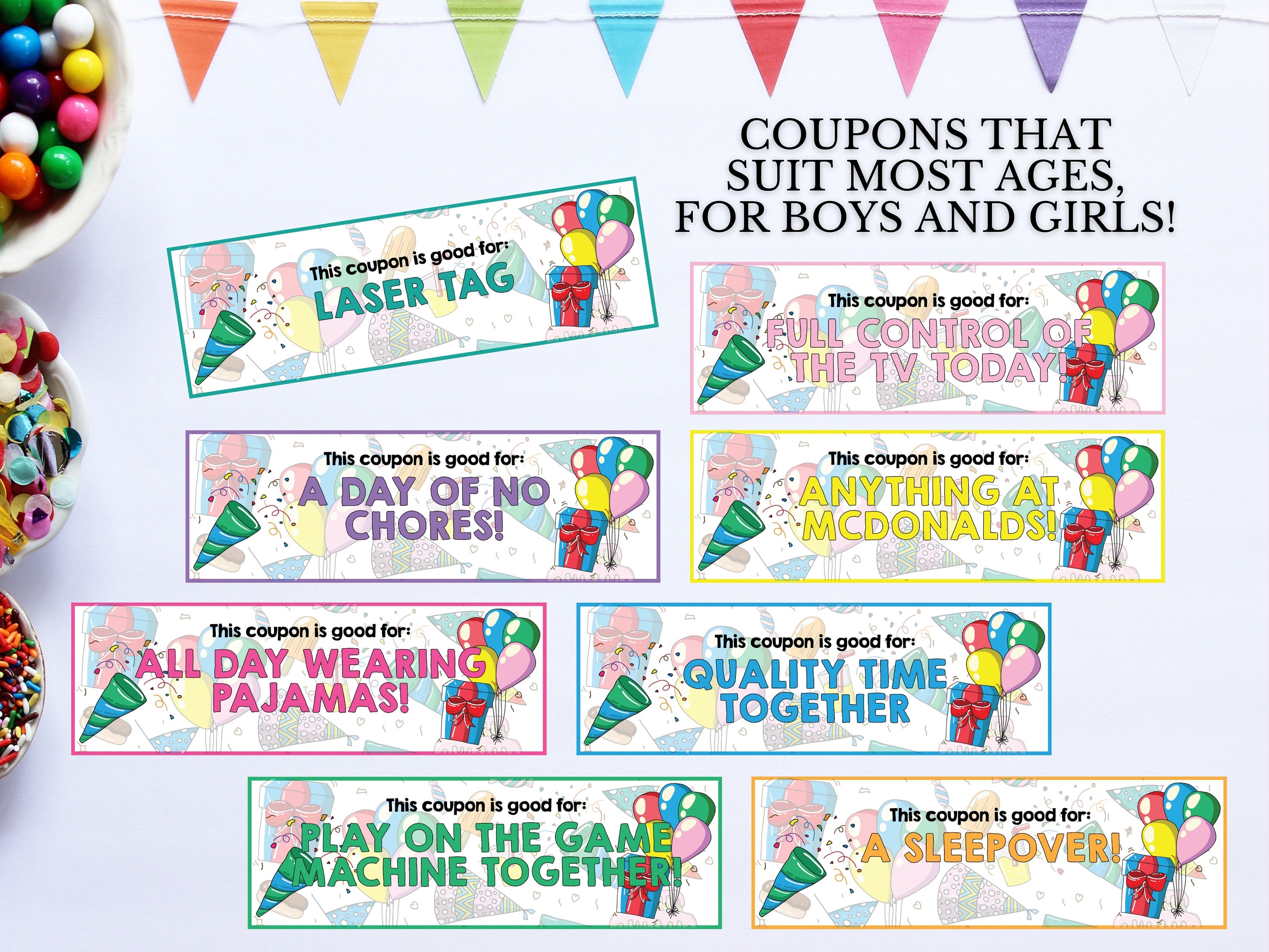 Printable Birthday Coupon Template Editable Gift Voucher | Etsy