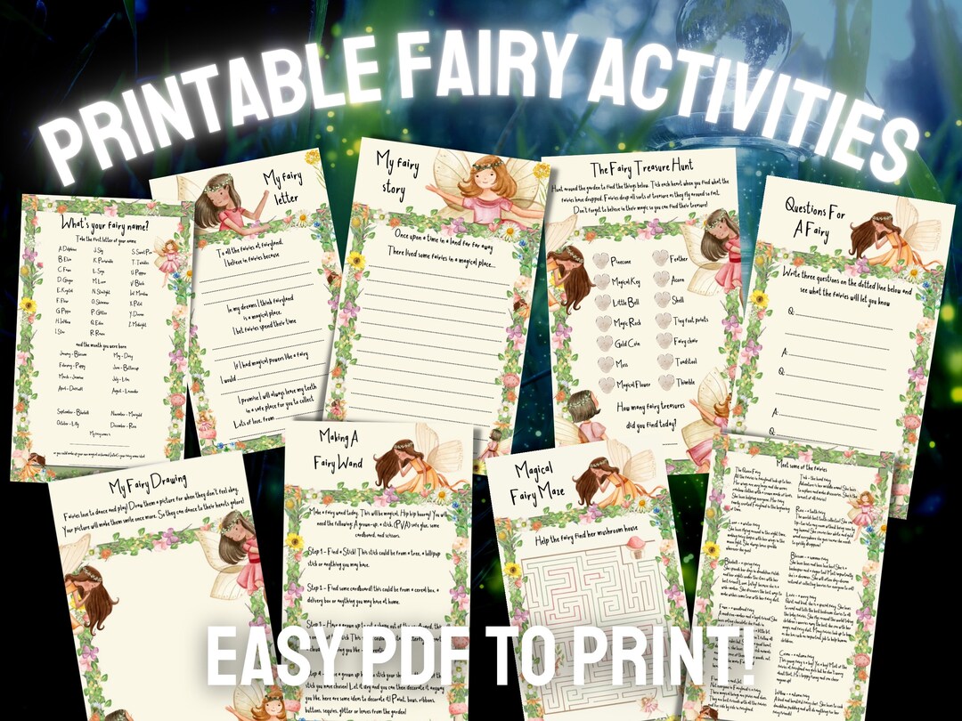 PRINTABLE Tooth Fairy Activities for Kids Lost Tooth Note Self Edit ...