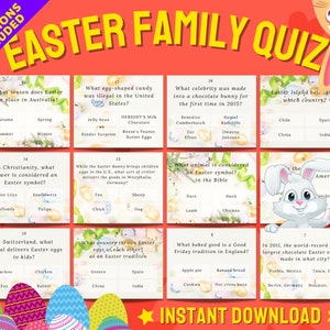 Easter Friendly Quiz Party Game of Guessing Top Answers Family Game ...