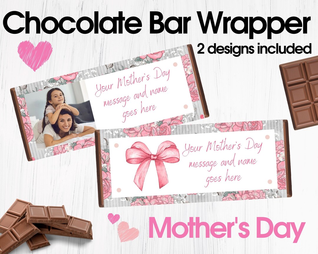PRINTABLE Mothers Day Chocolate Bar Wrapper Template, Hershey Bar ...
