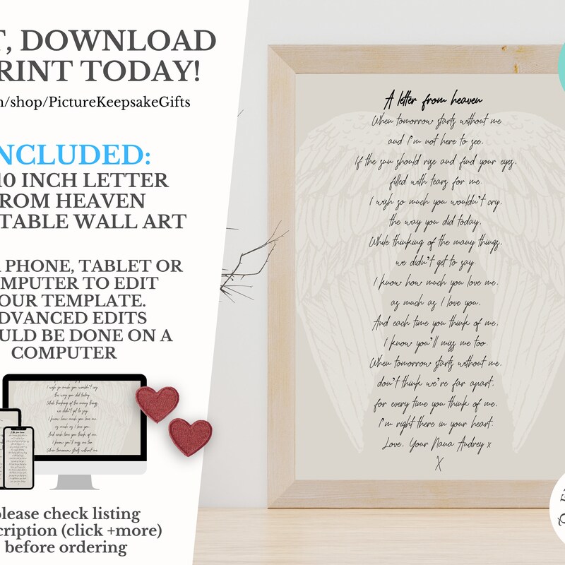 A Letter From Heaven - Etsy