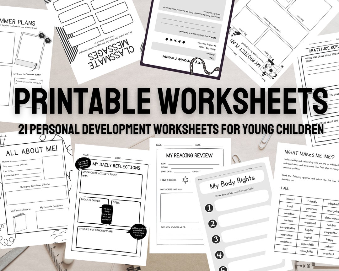 21 Kids Printable Personal Development Worksheets, Kids Printables ...