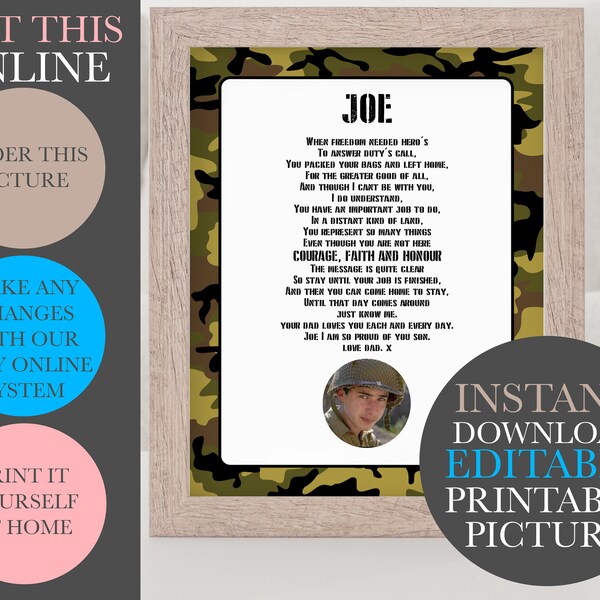 Army Keepsake - Etsy