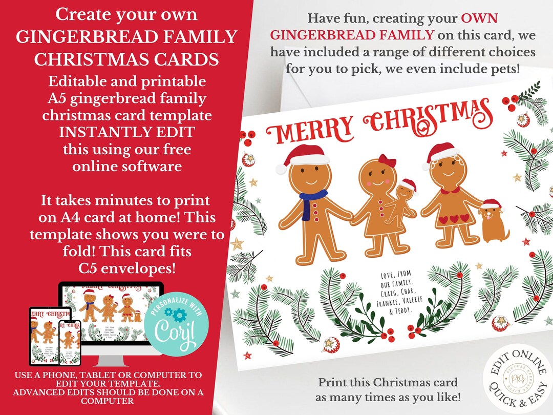 Gingerbread Family Template