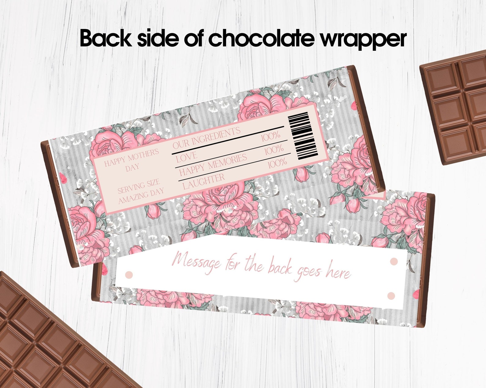 PRINTABLE Mothers Day Chocolate Bar Wrapper Template Hershey | Etsy