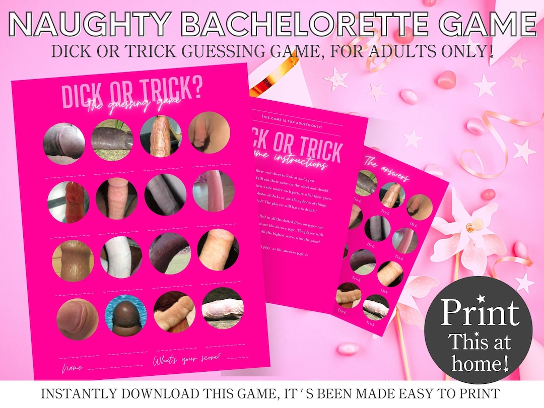 PRINTABLE Bachelorette Party Game Rude Bachelorette Party Games Dick ...