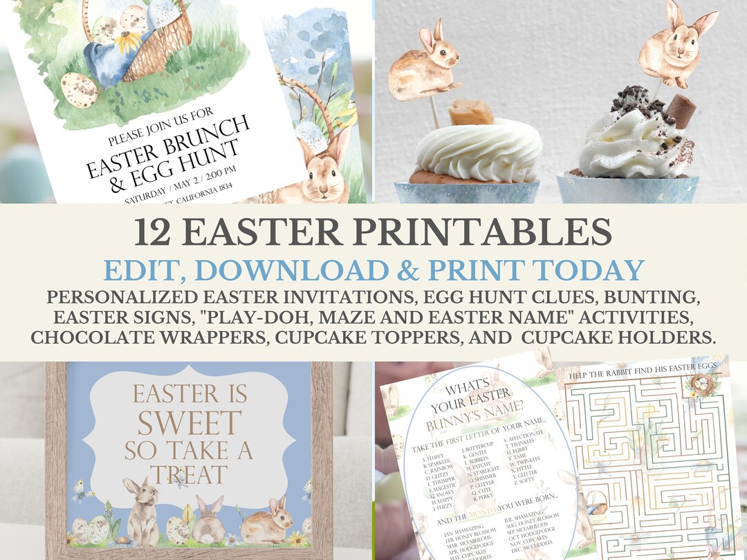 Rhyming Easter Scavenger Hunt Clues, Easter Egg Hunt Clues, Children ...