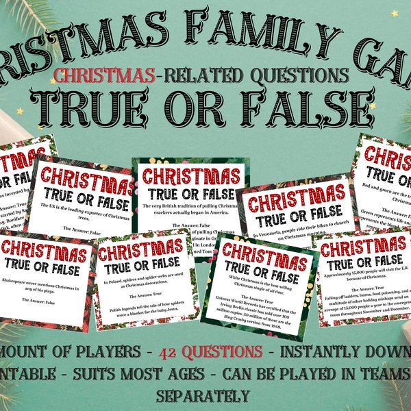 Family Xmas Games - Etsy