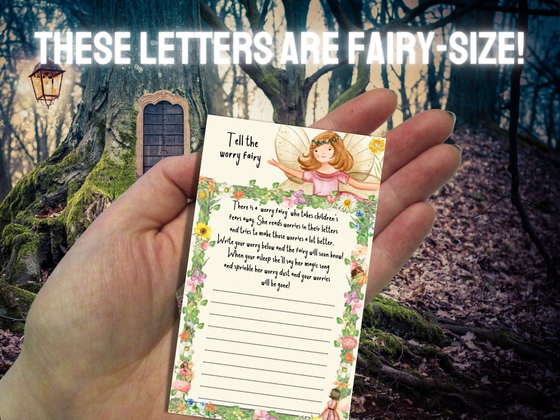 PRINTABLE Worry Fairy Letter From a Fairy INSTANT EDITABLE. - Etsy