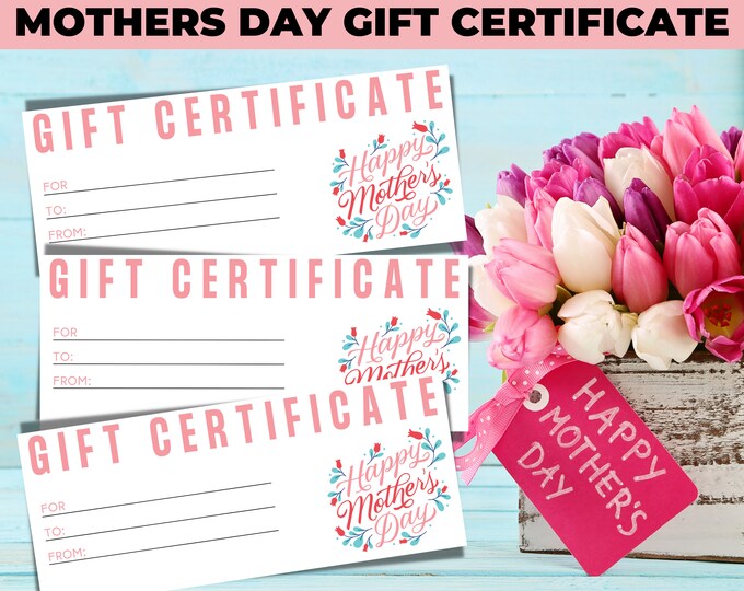 Mothers Day Massage Gift Voucher INSTANT DOWNLOAD Printable Love ...