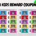 PRINTABLE REWARD COUPON Reward Ticket Rainbow Clipart Printable Coupon ...