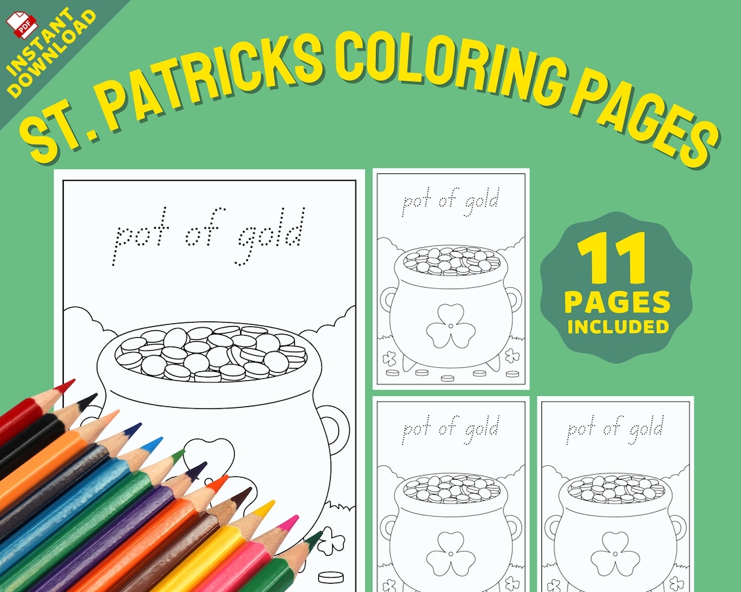 PRINTABLE St Patrick's Day Coloring Pages for Kids Classroom Activities ...