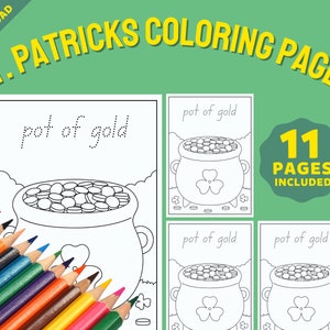 PRINTABLE St Patrick's Day Coloring Pages for Kids Classroom Activities ...