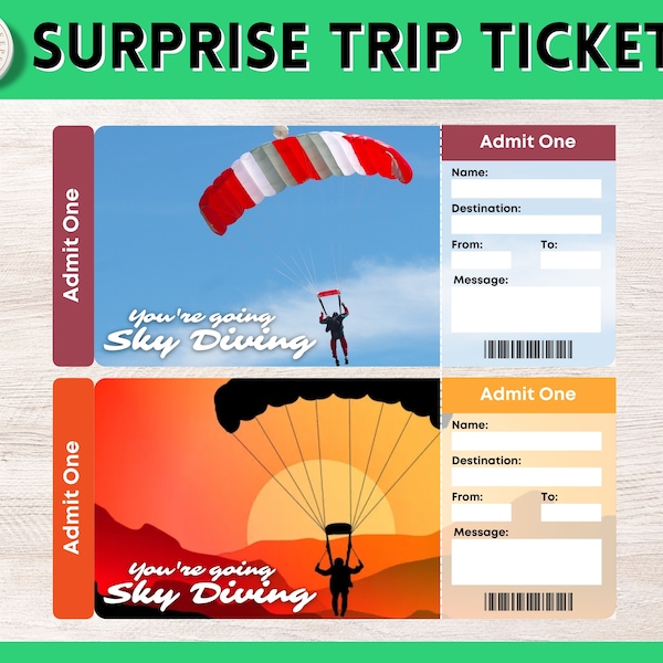 Skydiving Voucher - Etsy UK