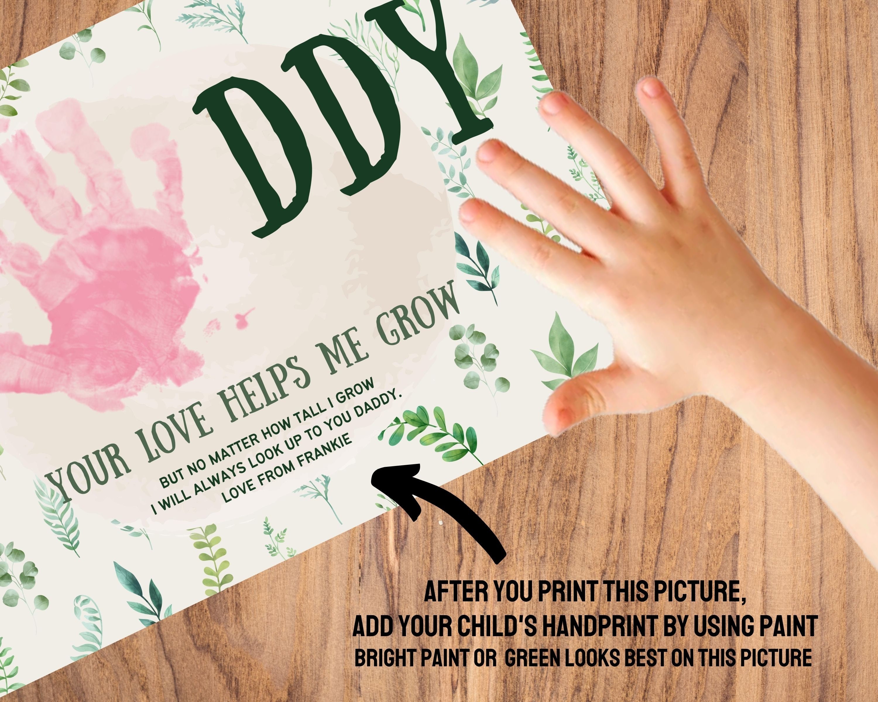 PRINTABLE Handprint Gift for Dad From Kids Father's Day - Etsy UK