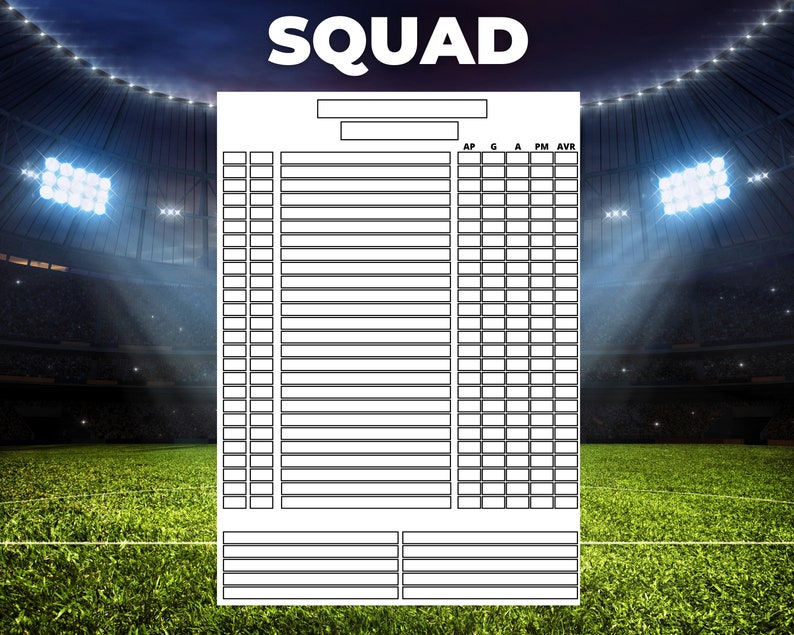 Football Manager Game Planner Printable FM22 Coach | Etsy