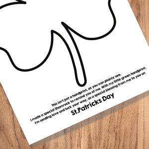 PRINTABLE St. Patricks Day Handprint, St Patricks Day Craft, Shamrock ...