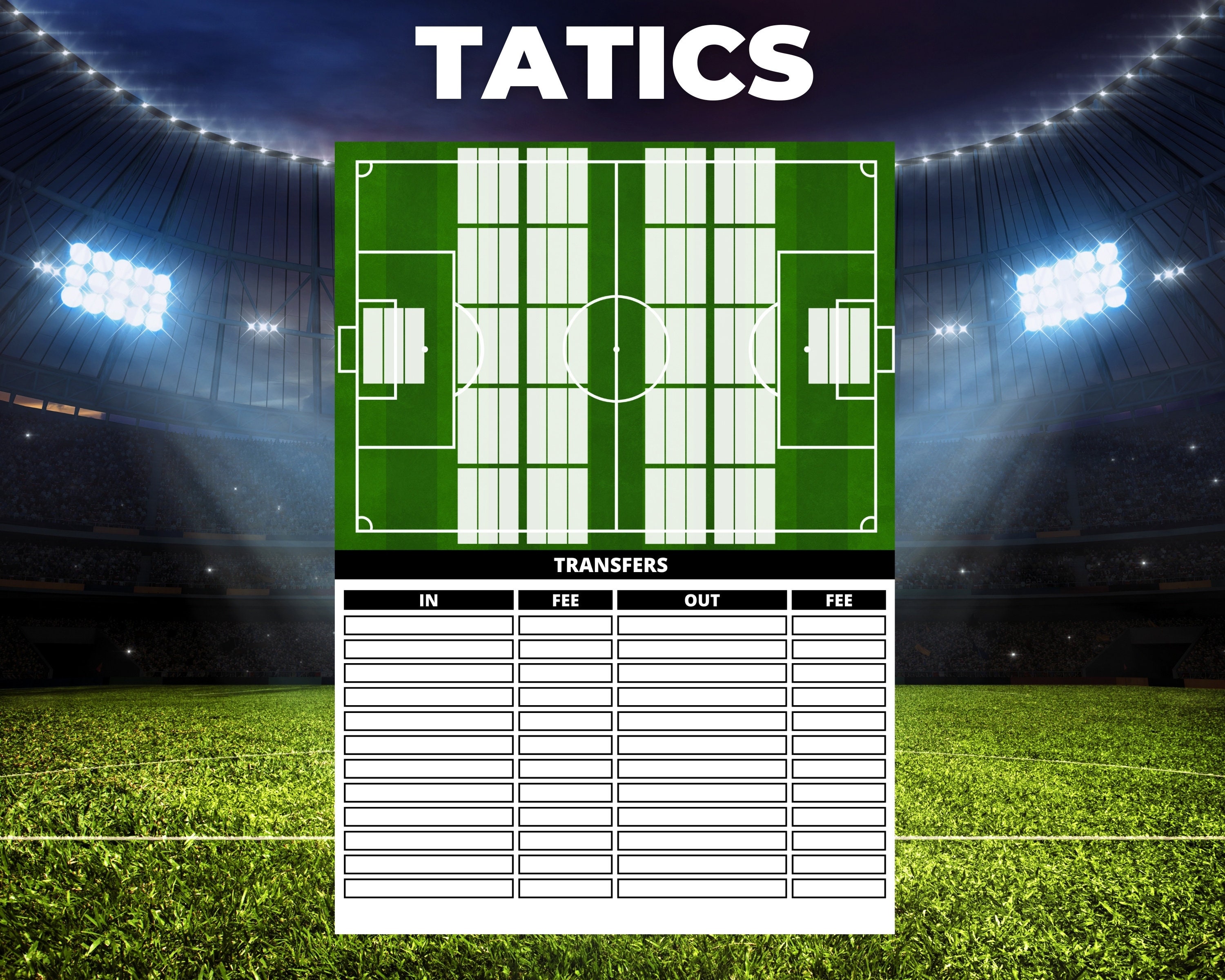 Football Manager Game Planner Printable FM22 Coach - Etsy