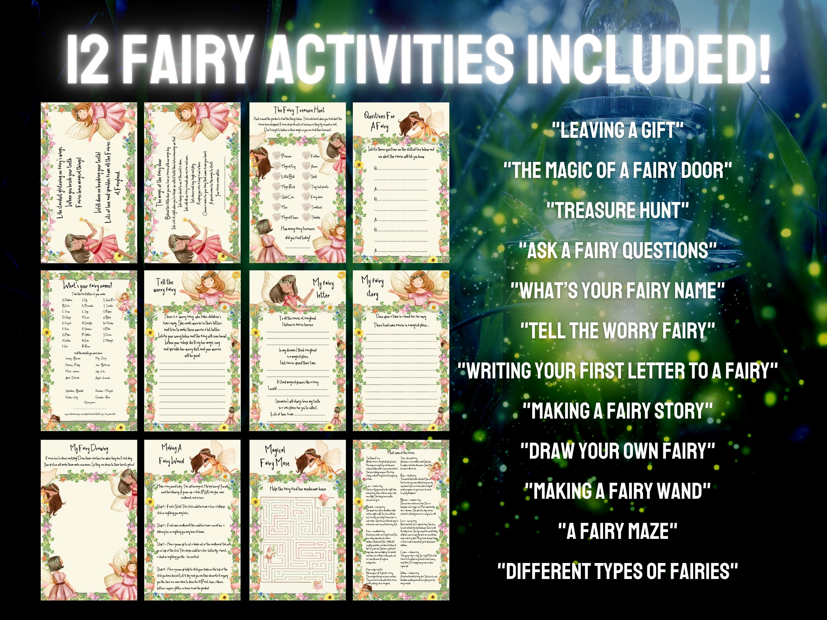 PRINTABLE Tooth Fairy Activities for Kids Lost Tooth Note | Etsy