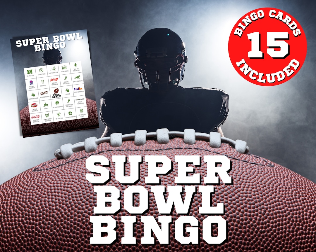 Superbowl Bingo Super Bowl Party Games Super Bowl Bingo Super Bowl ...