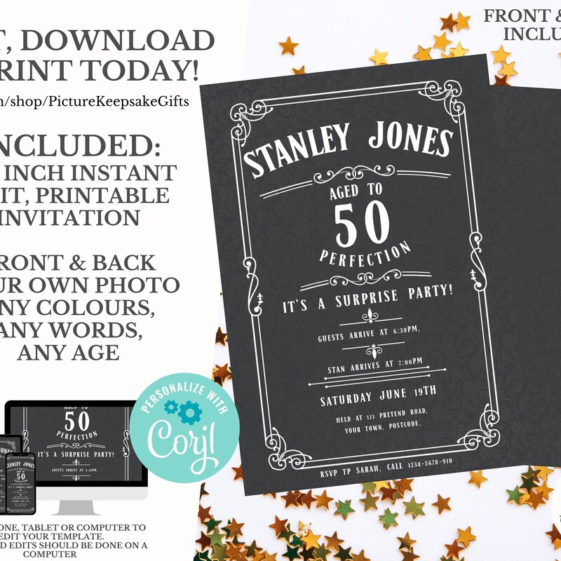 Men Birthday Invite - Etsy